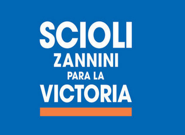 Scioli se despega de las palabras "Victoria" y "Zannini" en su nuevo slogan