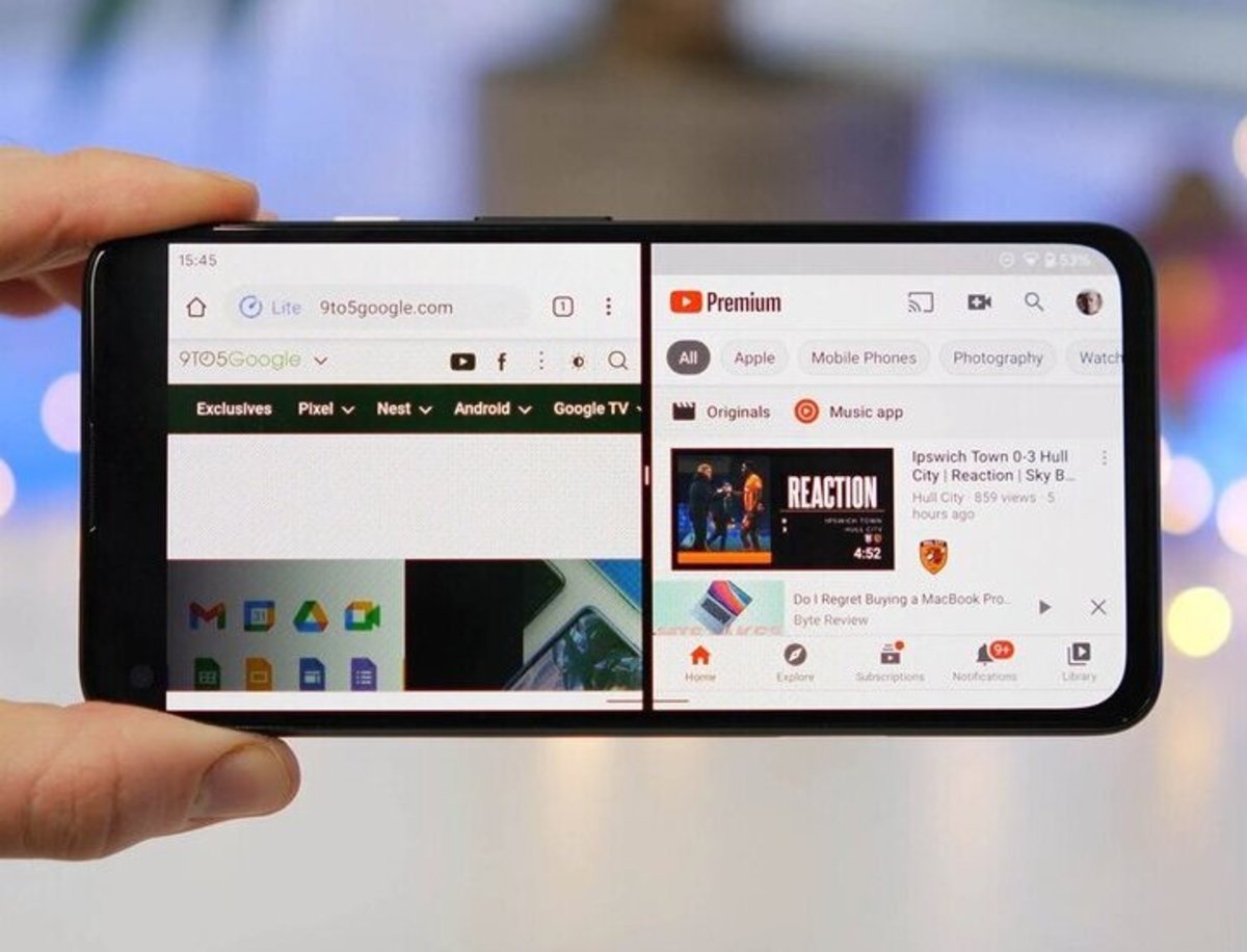 ¿Cómo se hace para dividir la pantalla en dos?